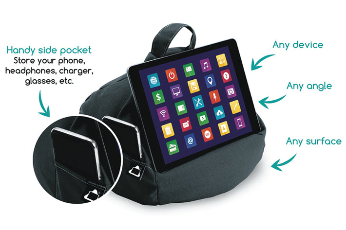 Denim Blue Tablet & iPad Bean Bag Cushion Holder | iBeani
