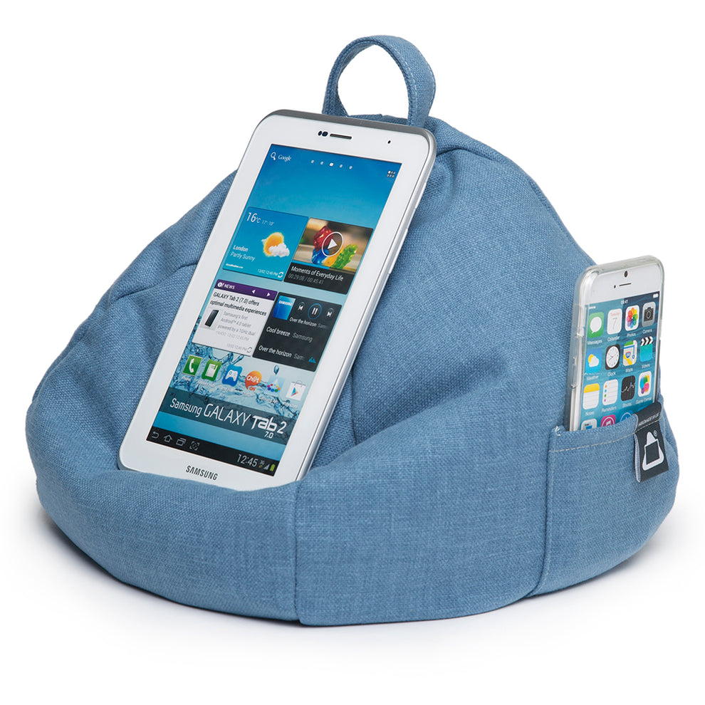 Denim Blue Tablet & iPad Bean Bag Cushion Holder | iBeani